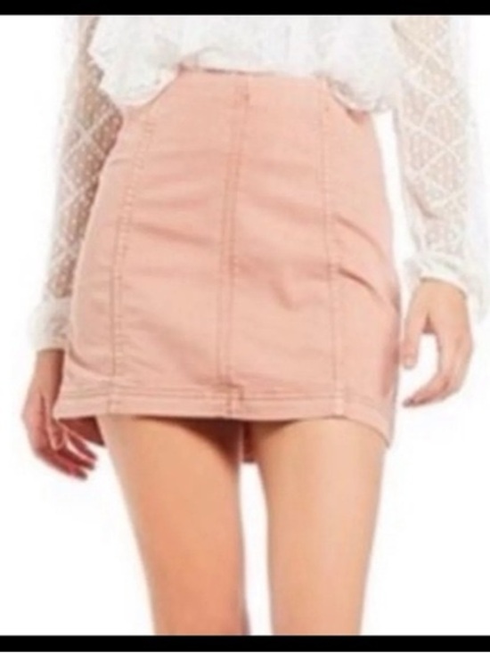 Free People | Skirts | Free People Blush Pink Mini Skirt Sz 5 | Poshmark